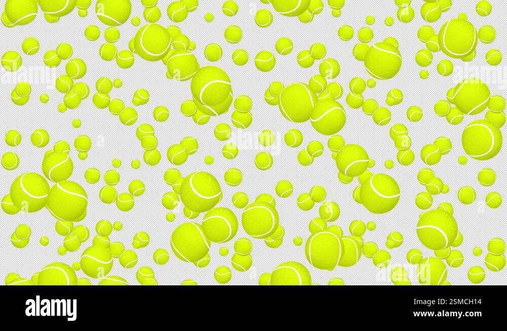 Tennis ball loop background LOOP TILE with alpha. This 3D animation of ...