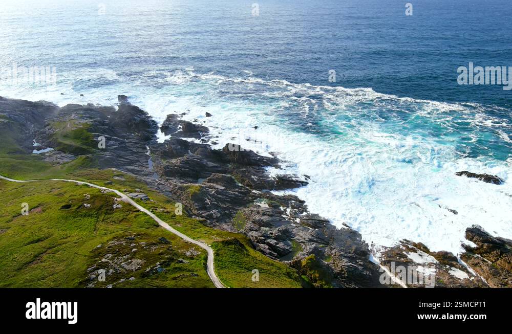 Malin Head Coastal Walk, Wild Atlantic Way. Co. Donegal, Ireland Stock ...