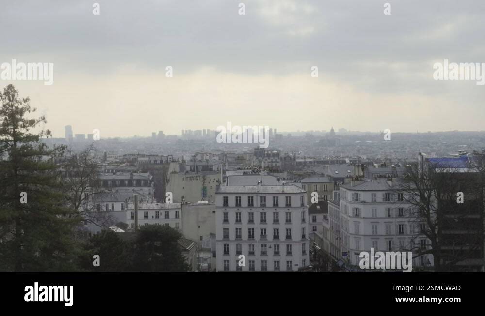 Skyline view cityscape city panorama paris buildings horizon Stock ...