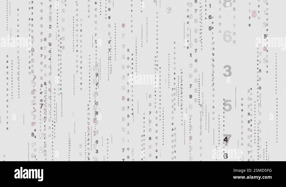 Loop falling white random number text on black background Stock Video ...