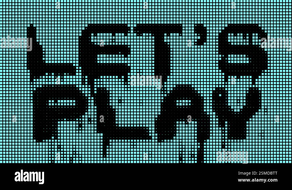 Anoouncement let's play in style of 8 bit arcade game intro Stock Video ...