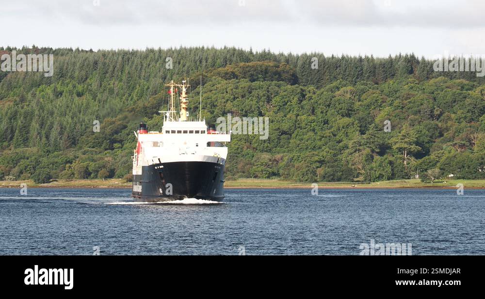 The Islay ferry coming into Kennacraig in West Loch Tarbert on the Mull ...
