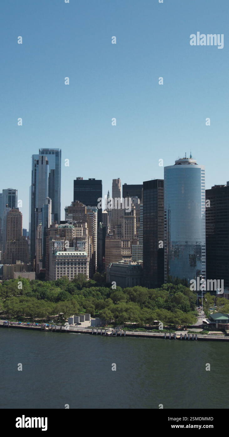 Vertical Screen Aerial View New York City Stock Video Footage - Alamy