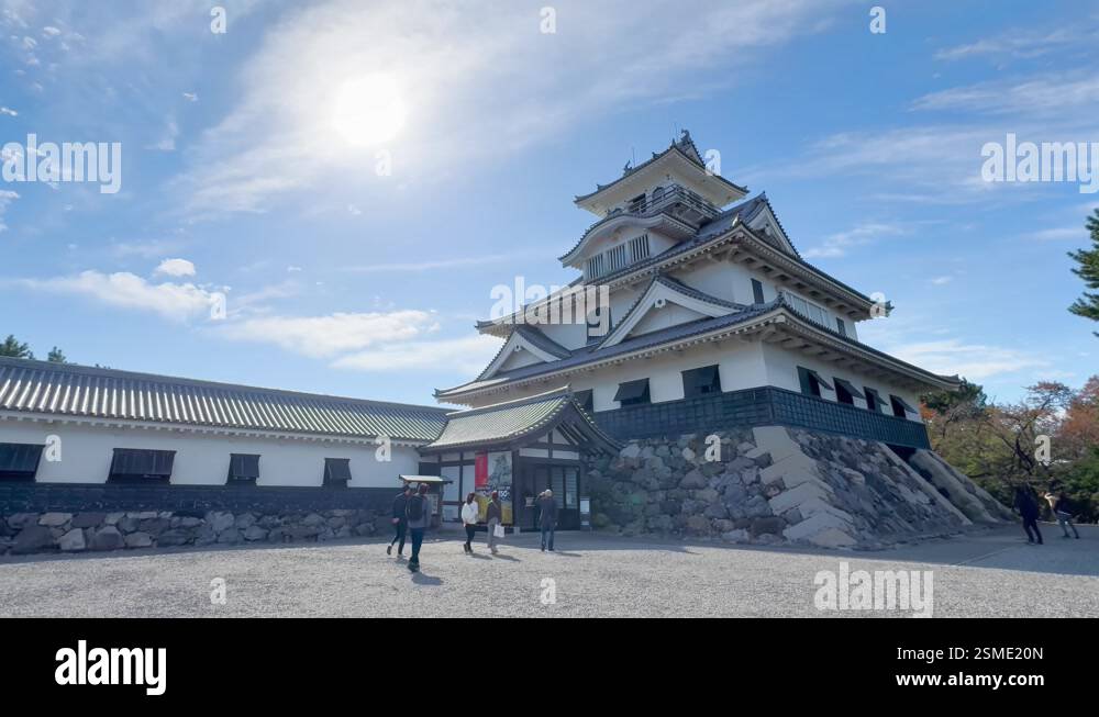 Nagahama Castle, an exemplar of hirashiro architecture Stock Video ...