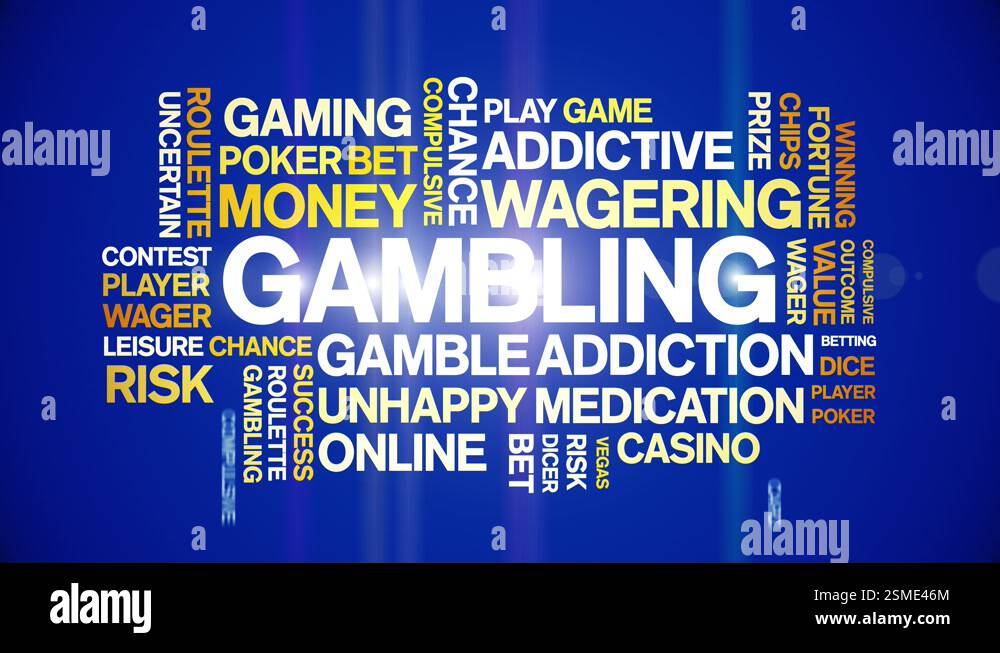 Gambling animated word cloud,animation tag kinetic typography seamless ...