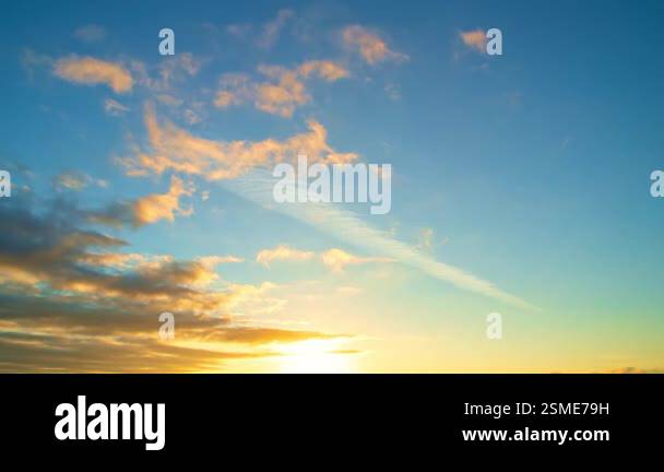 Night Sky timelapse. Moving clouds and sunset. Clouds float through the ...