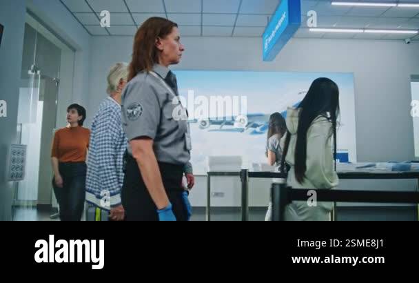 Security Check in Airport: People with Diverse Ethnicity, Gender ...