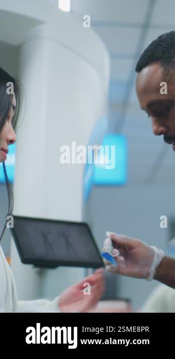 Airport Terminal: African American Security Officer Conducts TSA Hand ...