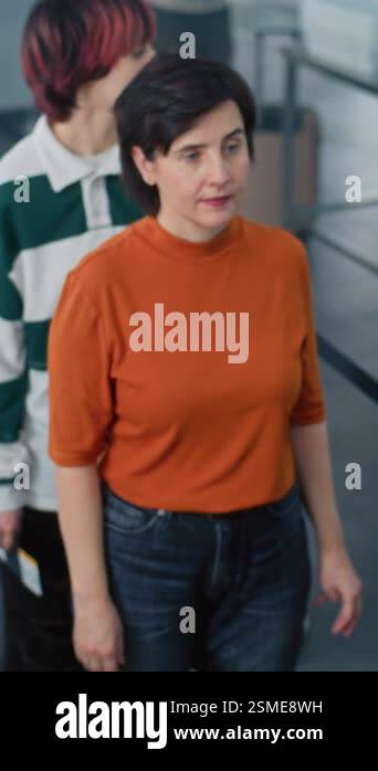 Security Checkpoint in Airport Terminal: Queue of Diverse People ...