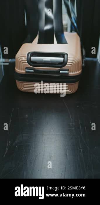 Security Checkpoint in Airport: Suitcases and Bags of Passengers Moving ...