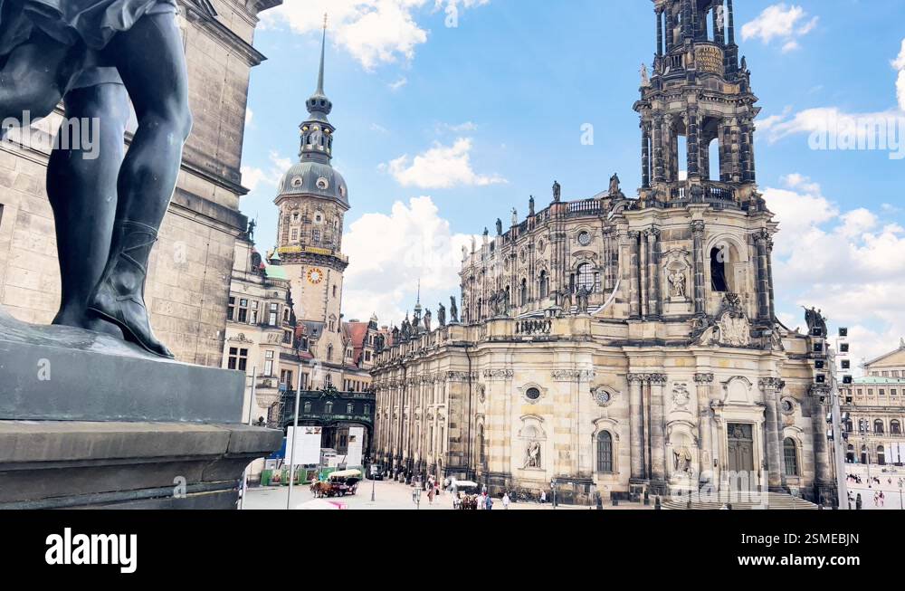 The ancient city of Dresden with incredibly beautiful architecture ...