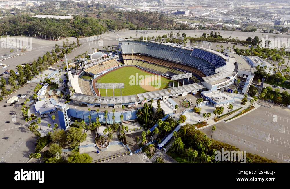 Dodgers Stadium Los Angeles from above - Los Angeles Drone footage ...