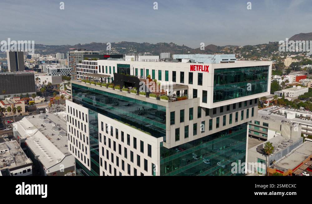 Netflix Headquarter in Los Angeles view from above - Los Angeles Drone ...