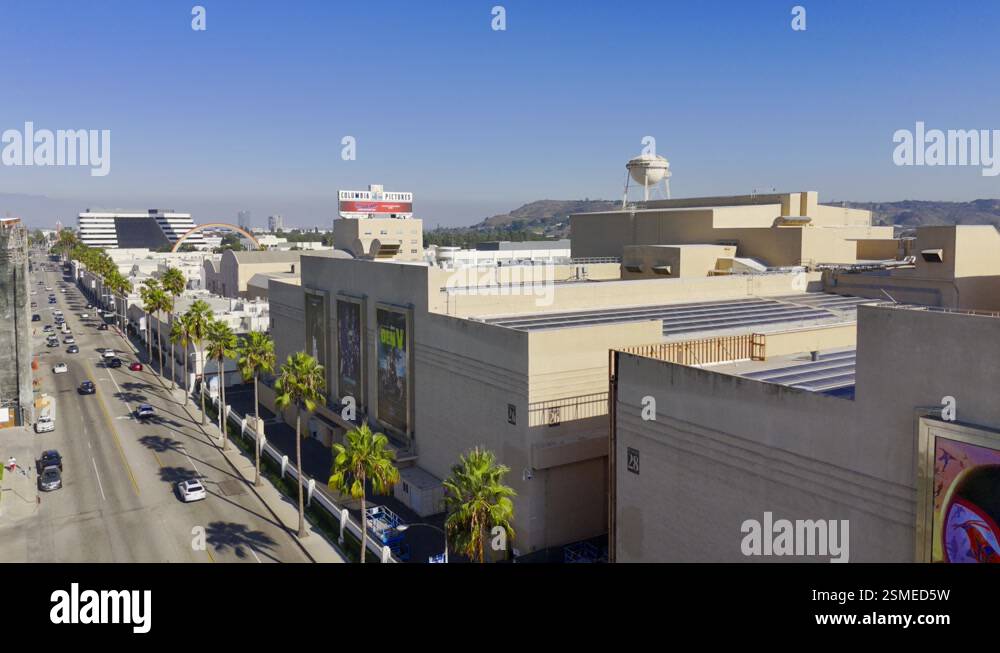 Sony Pictures Studios Columbia Pictures in Culver City aerial view ...