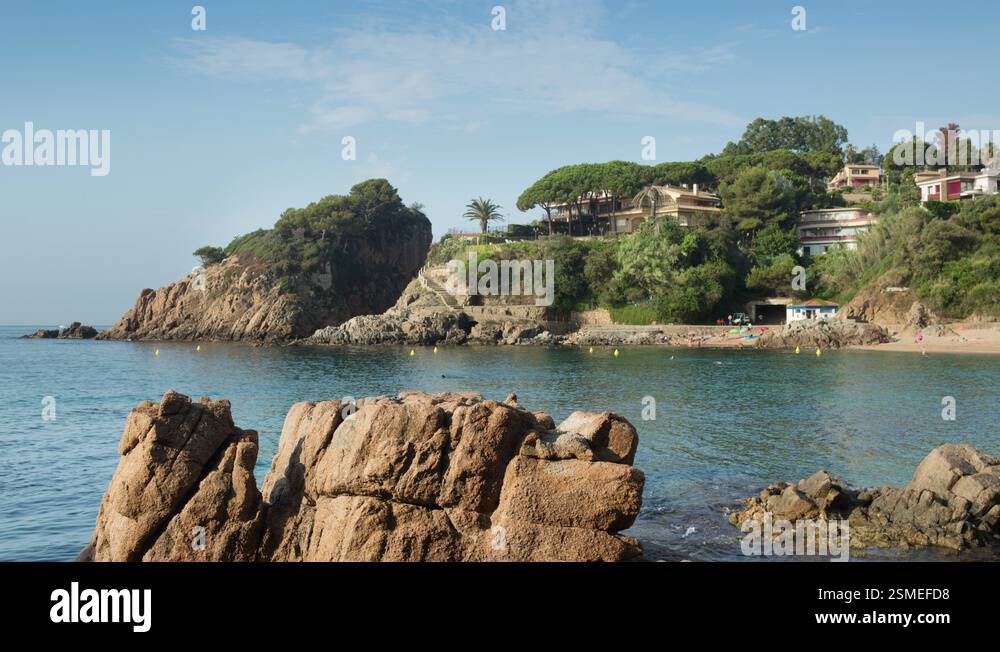 beautiful bay on the spanish costa brava coast Stock Video Footage - Alamy