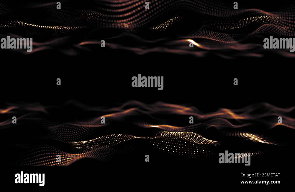 Digital cyber waves made of particles, big data AI visualization 4k ...