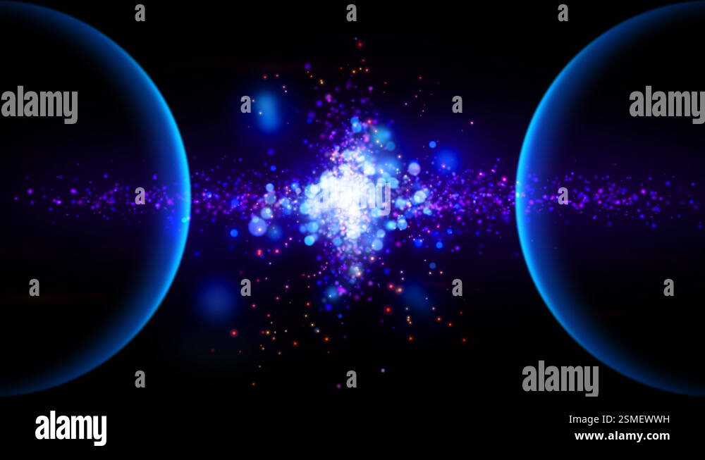 Abstract fantasy motion background, shining lights and particles Stock ...