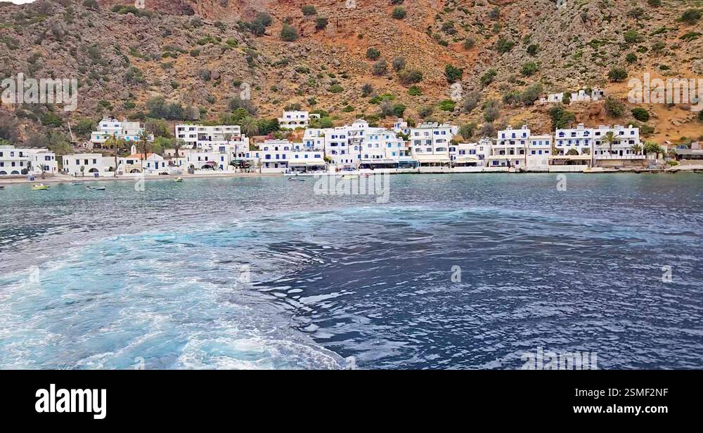 Loutro seaside village in the south of Crete (Greece), landscape Stock ...