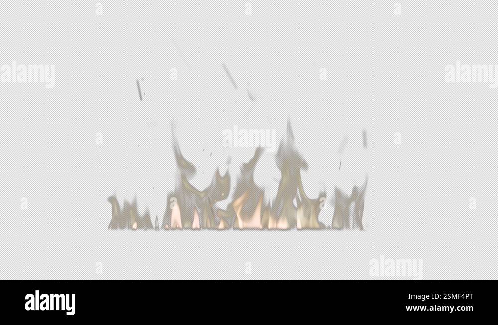 Fire flame on transparent background. Alpha channel Stock Video Footage ...
