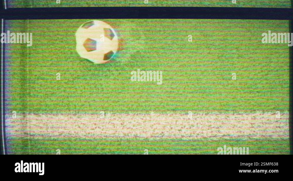 Soccer VHS - A soccer ball is rolling over a line marking of a soccer ...