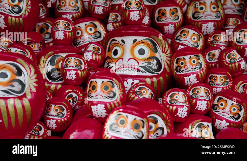 Many Red Daruma Dolls In Katsuo-ji Temple In Osaka, Japan - Zoom Out ...
