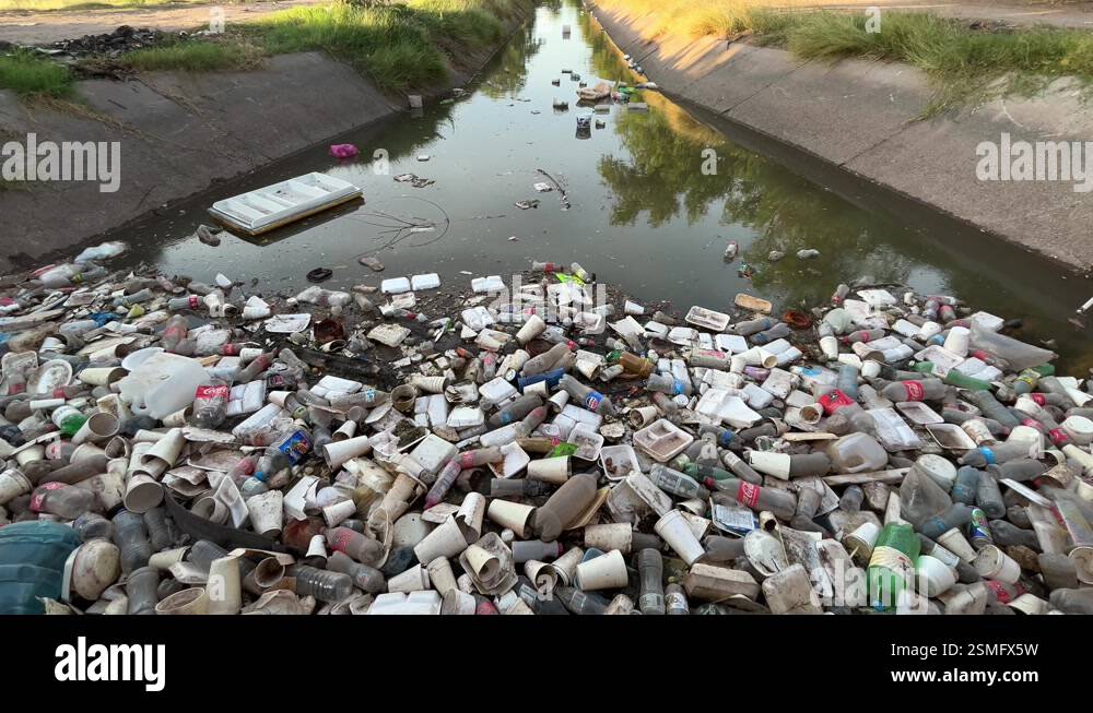 Guadalajara, Mexico - 07/12/2024: Pollution reaches the irrigation ...