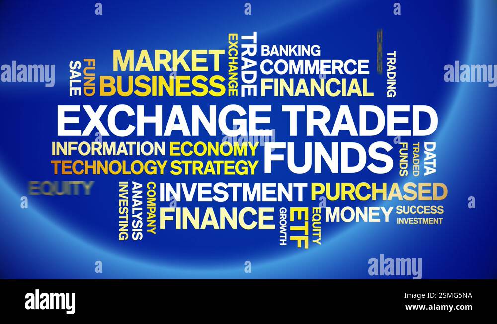 ETF Exchange Traded Funds animated word cloud,animation tag typography ...