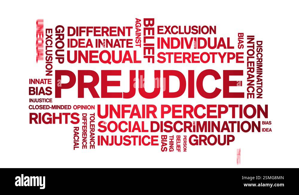 Prejudice animated word cloud,animation tag kinetic typography seamless ...