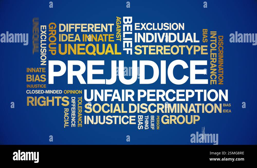 Prejudice animated word cloud,animation tag kinetic typography seamless ...