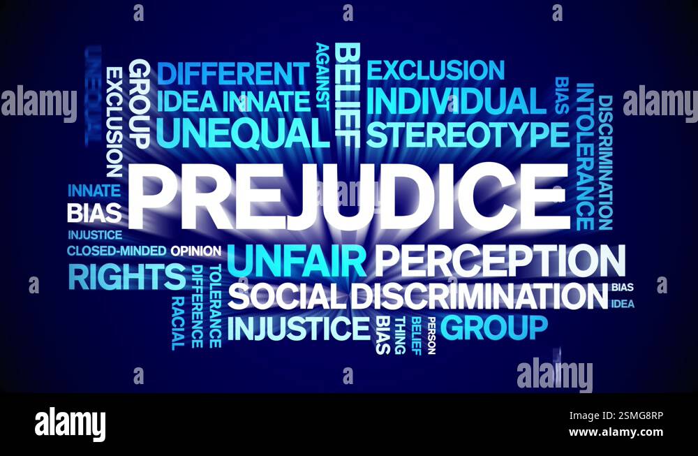 Prejudice animated word cloud,animation tag kinetic typography seamless ...
