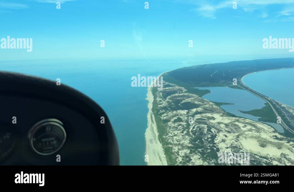 Provincetown Cape Cod Coast Small Plane View Stock Video Footage - Alamy