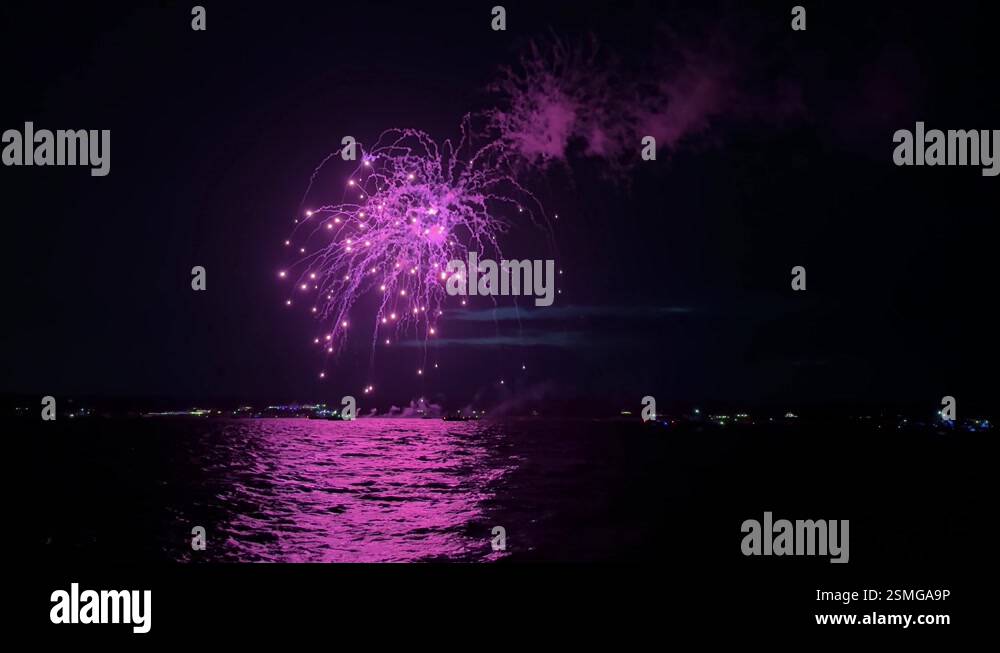 Chatham Harbor Fireworks from Boat Stock Video Footage - Alamy