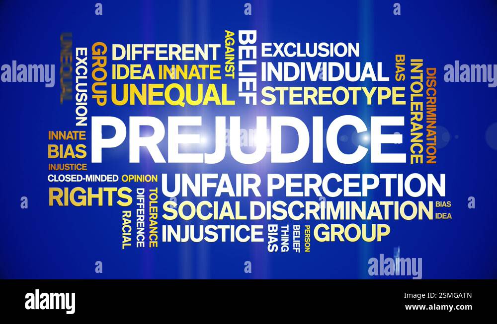 Prejudice animated word cloud,animation tag kinetic typography seamless ...