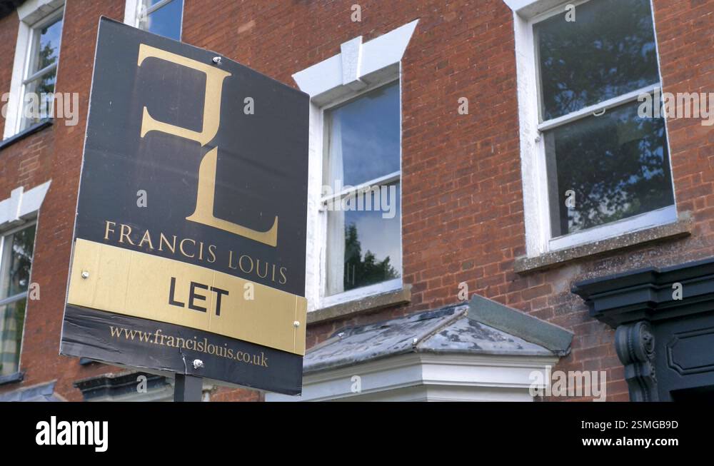 Exeter, United Kingdom (UK) - 07/05/2024: Let estate agent sign outside ...