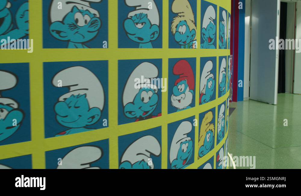 Guangzhou, China - 05/07/2024: Smurfs Character Grid Display at JC ...