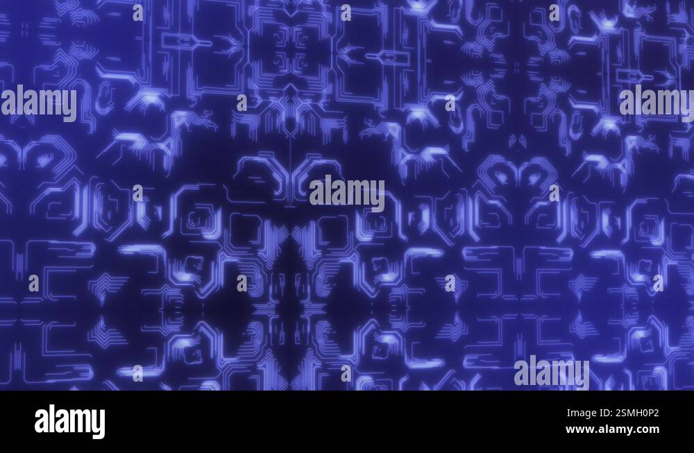 Circuit Board Glowing Lines Background. Technology Background. Loopable. 4K Stock Video Footage ...