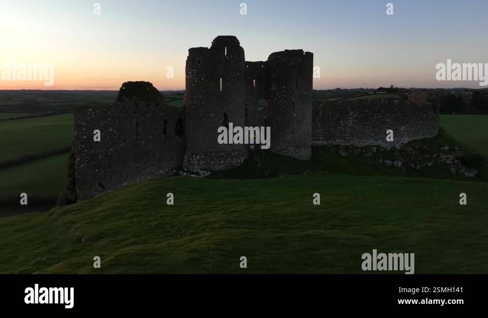Castle Roche, County Louth, Ireland, January 2023. Drone counter ...