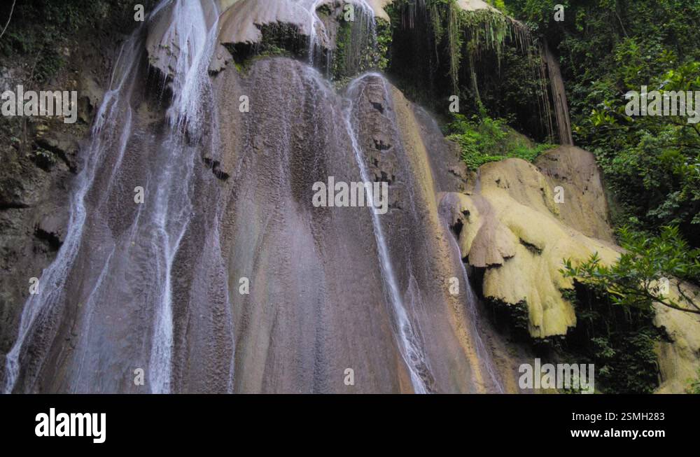 A beautiful War Inkabom Waterfall on Batanta Island in Raja Ampat Stock ...