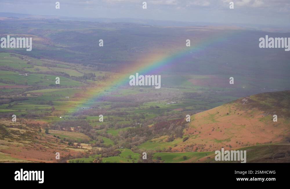 Beautiful rainbow over valley Stock Videos & Footage - HD and 4K Video ...