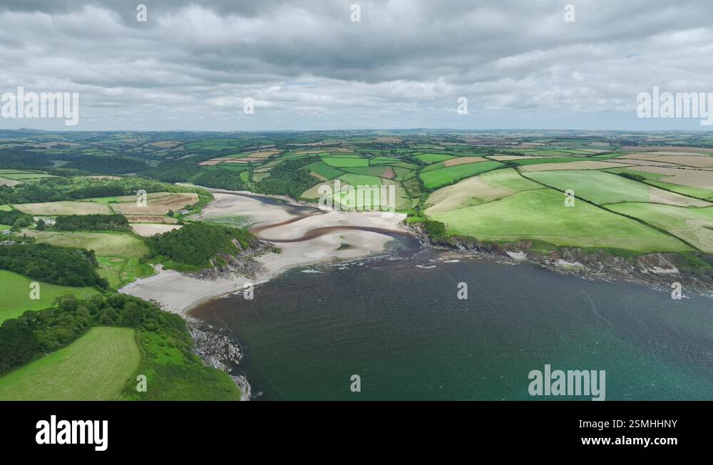 Cliffs over Mothecombe Beach and Red Cove, River Emme, Mothecombe ...