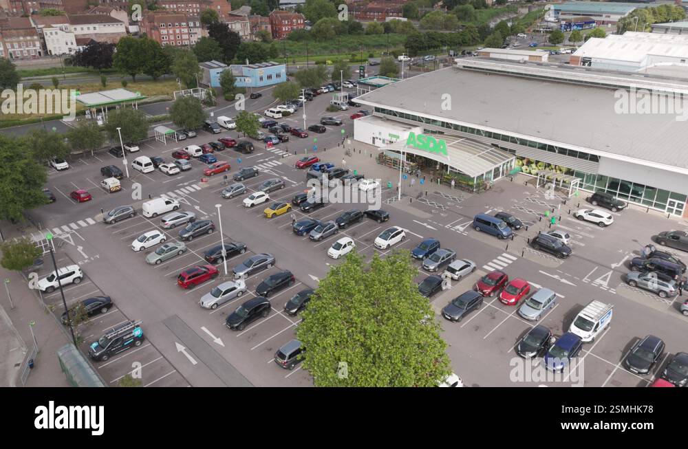 Brigdwater, United Kingdom (UK) - 07/17/2023: Aerial orbital view of ...