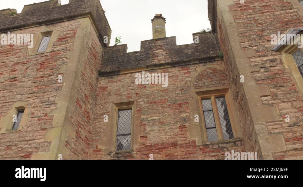 Ancient Brick Facade Exterior Of Bishop's Palace Residence In Wells ...