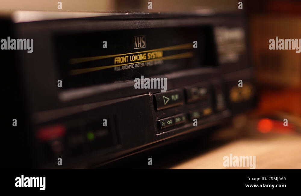 Stopping Playback and Ejecting VHS Video Cassette Tape From Player ...