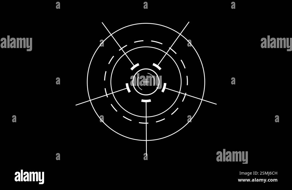White HUD Display Focusing on the Target. War HUD Display. Attack Mode ...