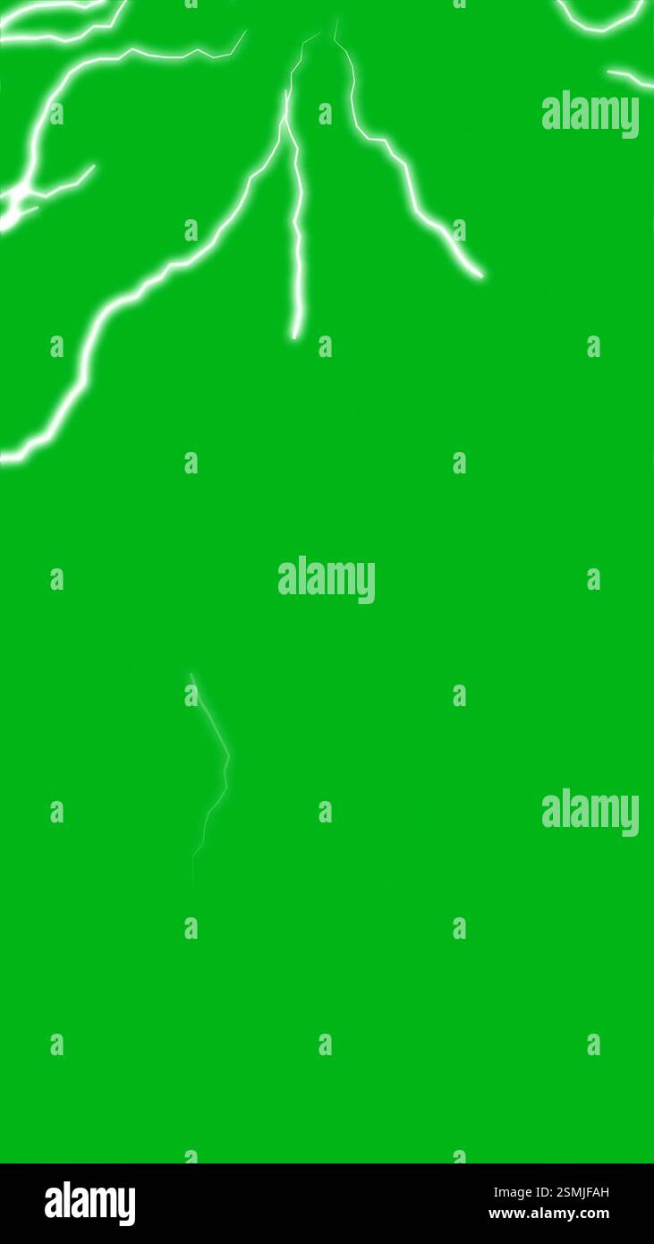 Lightning energy rays vertical motion graphics with green screen ...