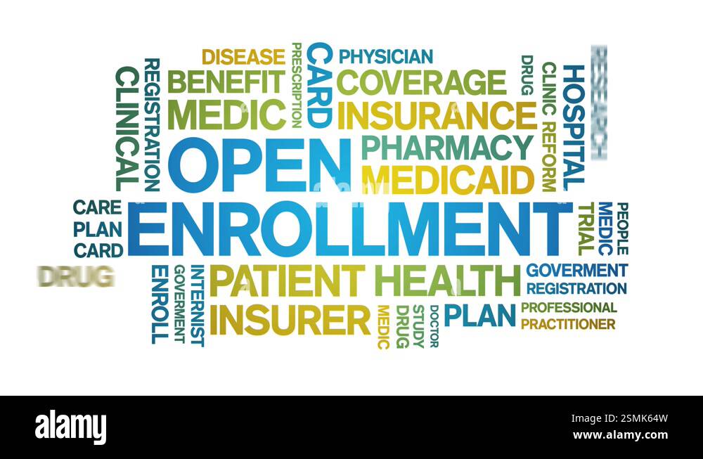 Open Enrollment animated word cloud,animation kinetic typography ...