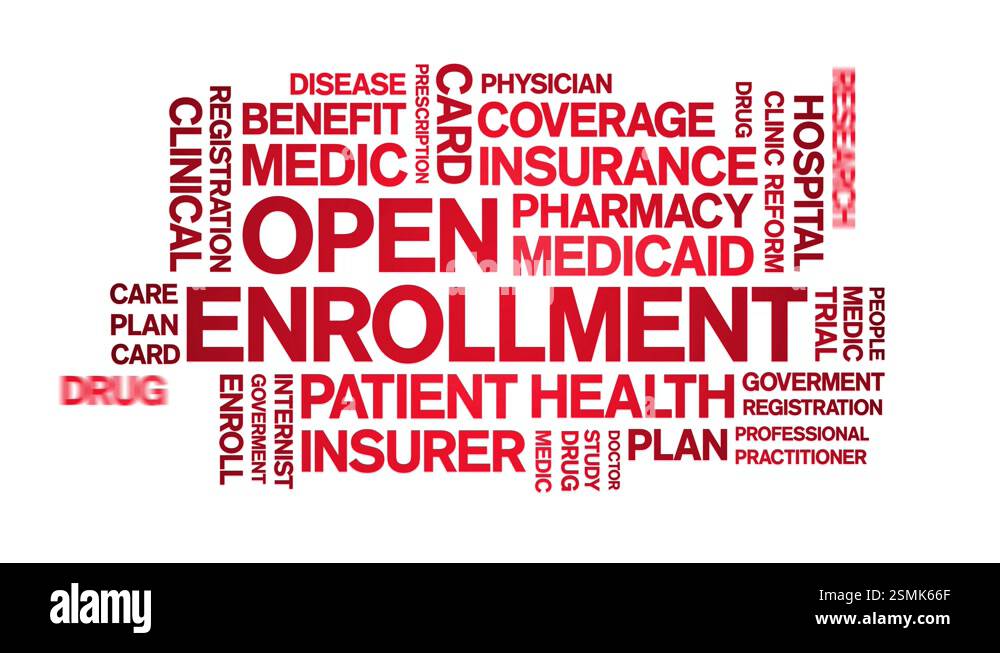 Open Enrollment animated word cloud,animation kinetic typography ...
