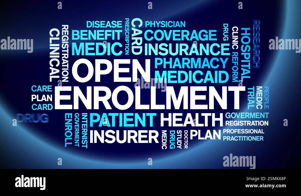 Open Enrollment animated word cloud,animation kinetic typography ...