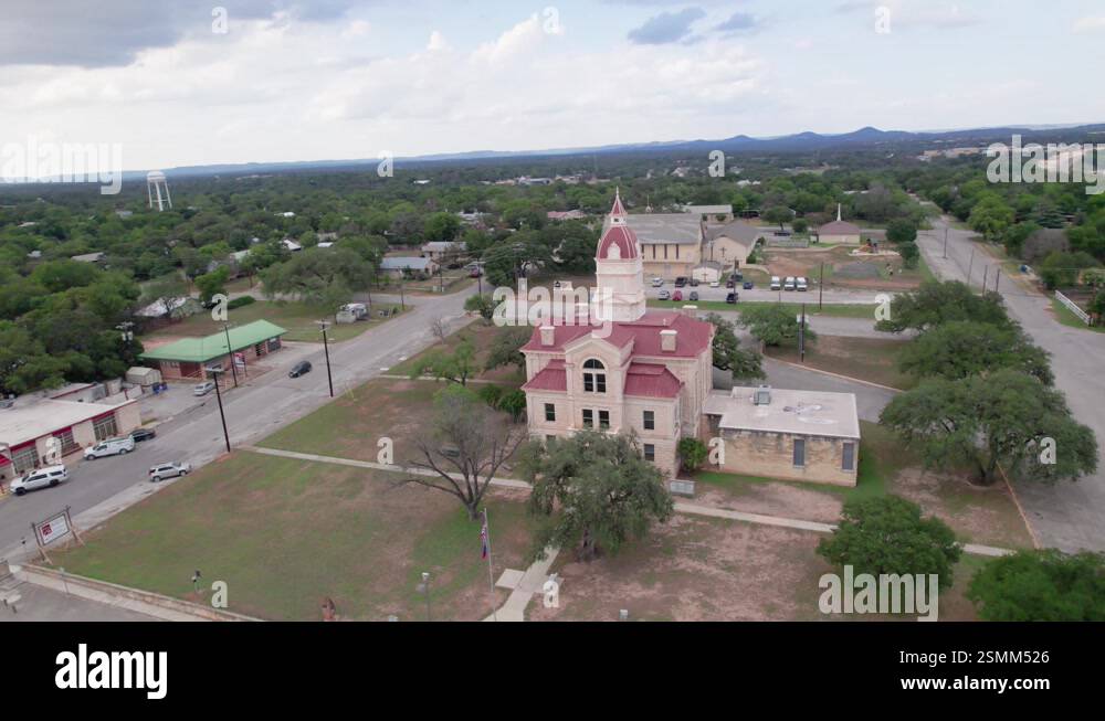 Bandera, United States - 06/12/2024: Aerial footage of the Bandera ...