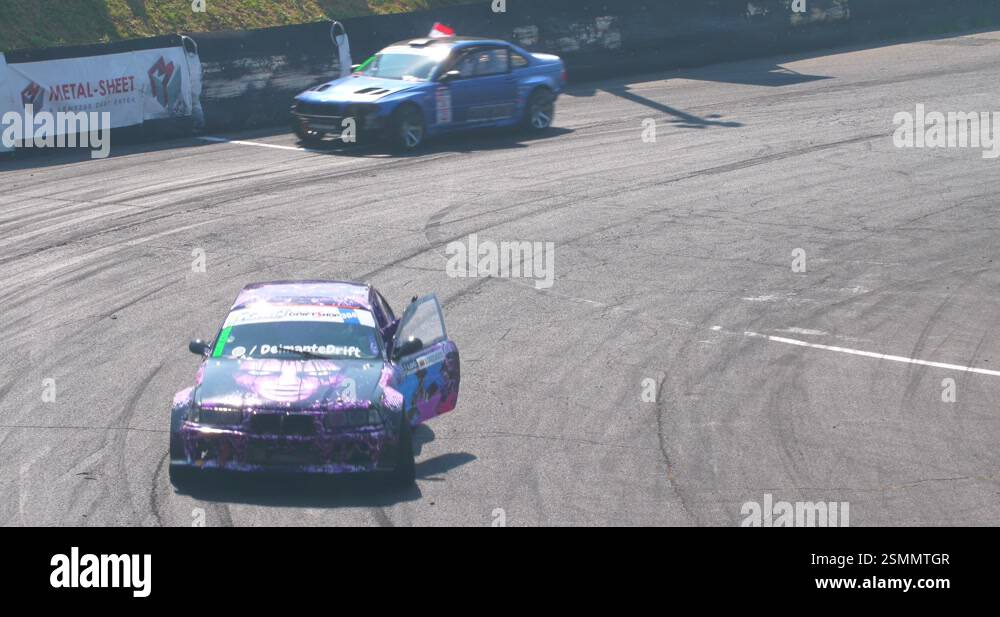 Máriapócs, Hungary - 07/13/2024: Race cars parade through the race ...
